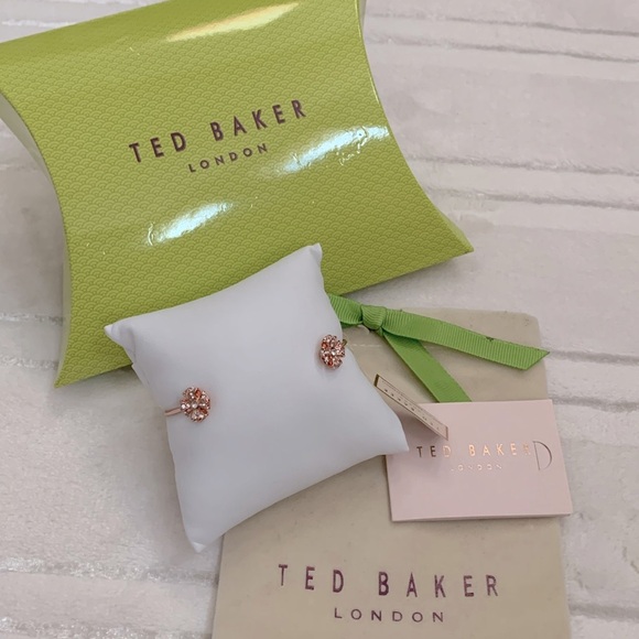 Ted Baker | Jewelry | Ted Baker London Rose Gold Crystal Flowers Bangle ...